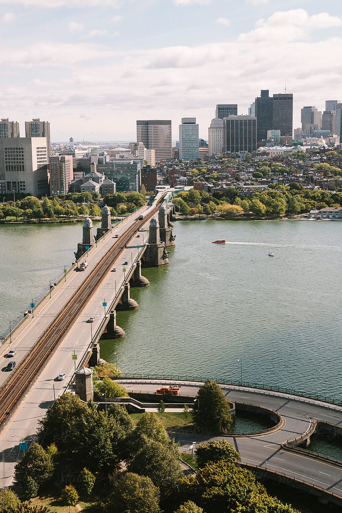 "View Of Boston From Cambridge, Massachusetts Longfellow Bridge" by ...