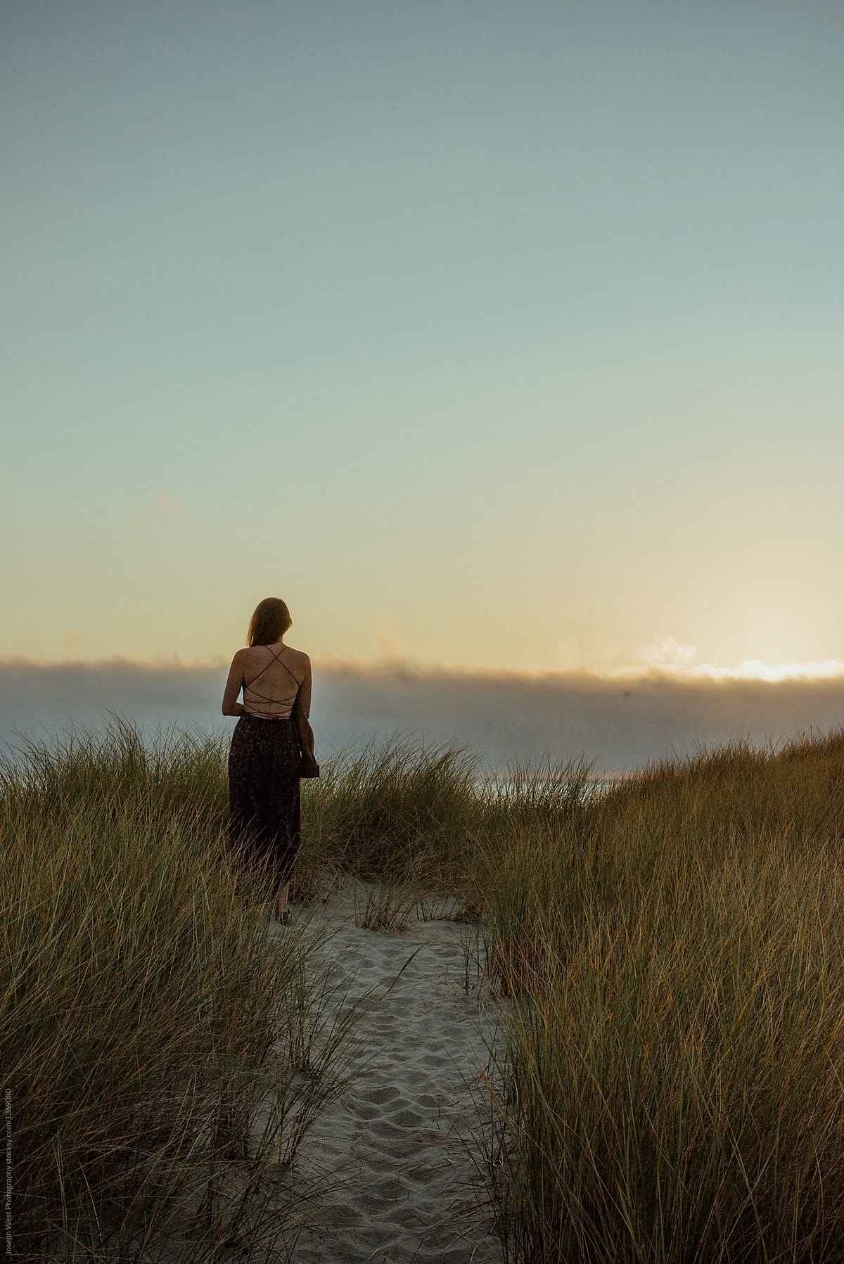 "Pretty Girl Runs Through Field Near Beach" by Stocksy Contributor ...