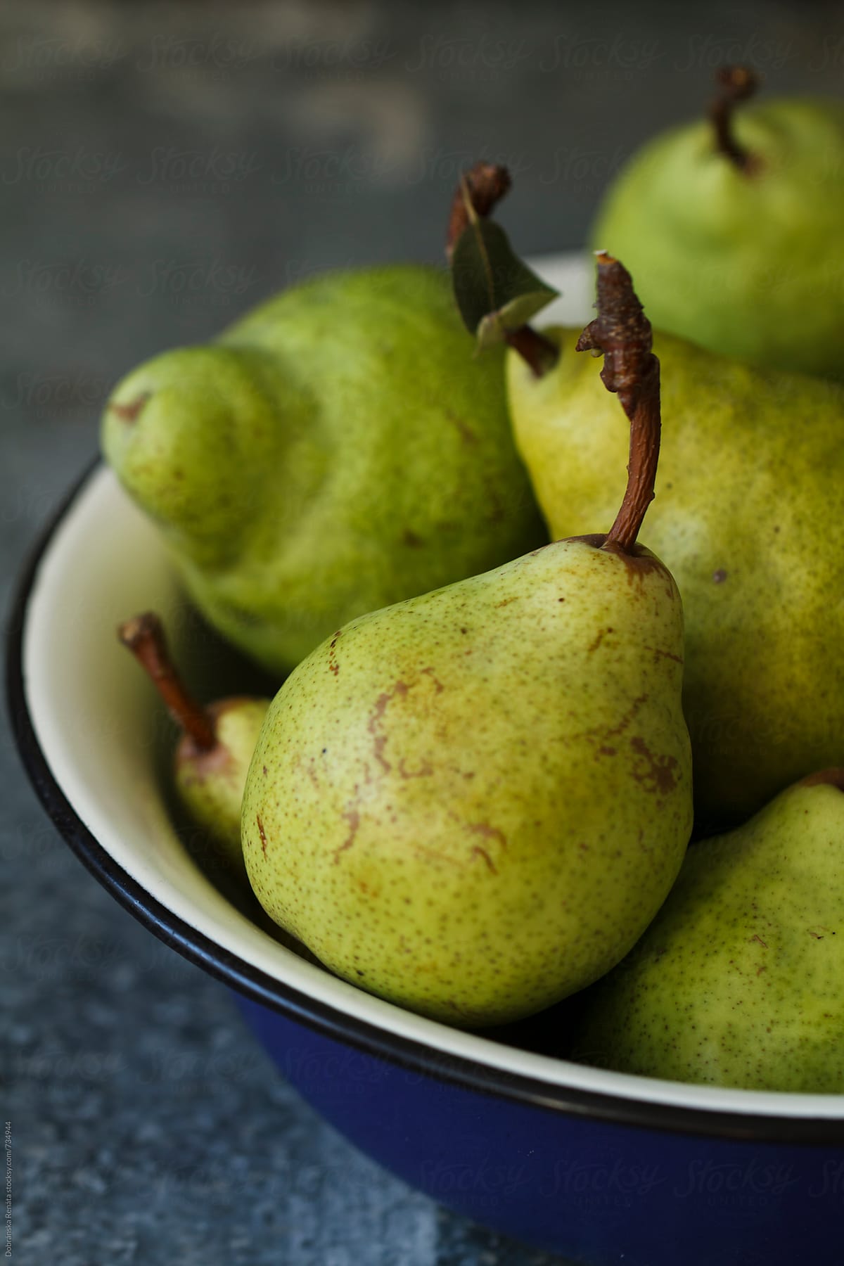 "Freshly Picked Green Pears" by Stocksy Contributor "Dobránska Renáta ...