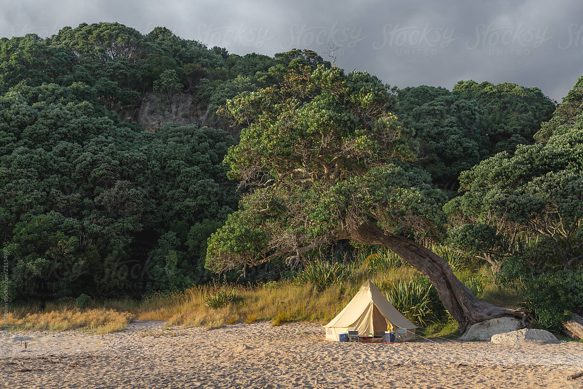 "A Perfect Camping Spot On The Beach" by Stocksy Contributor ...