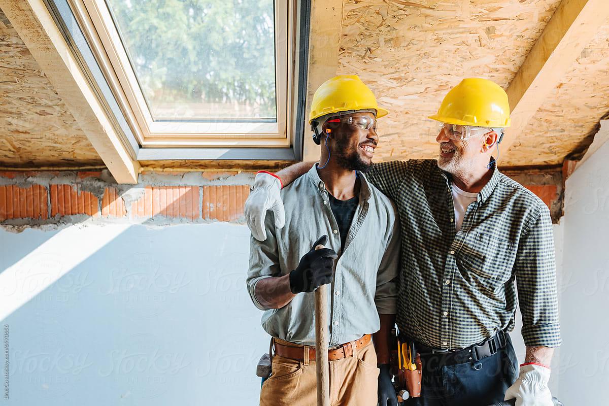 "Construction Workers Portrait" by Stocksy Contributor "Brat Co" - Stocksy