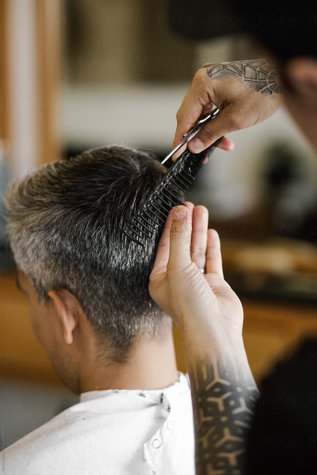 "Modern Haircut At Barbershop" by Stocksy Contributor "Nicole Mason ...