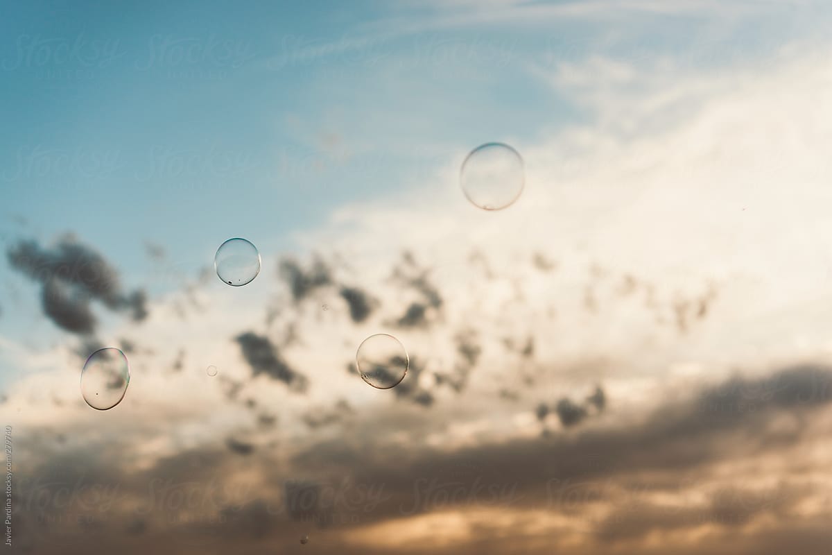"Bubbles In The Sky At Sunset" by Stocksy Contributor "Pardina Studio x ...