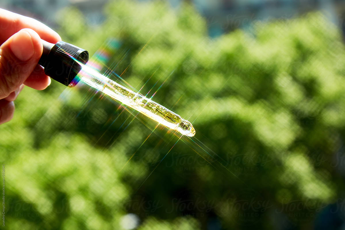 "Dropper With Oil Hit By The Sun" by Stocksy Contributor "Leandro ...