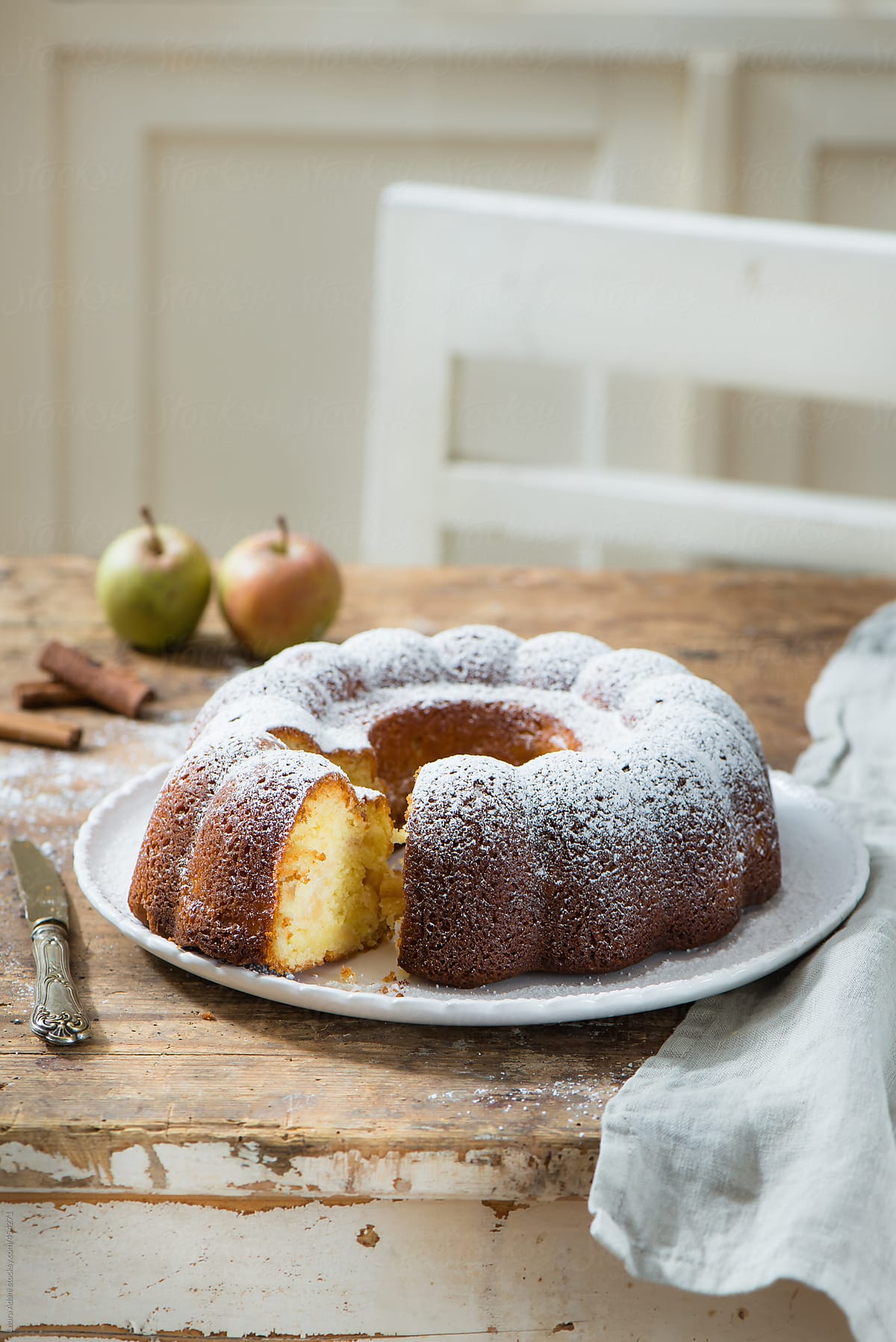 "Apple And Cinnamon Donut" by Stocksy Contributor "Laura Adani" - Stocksy