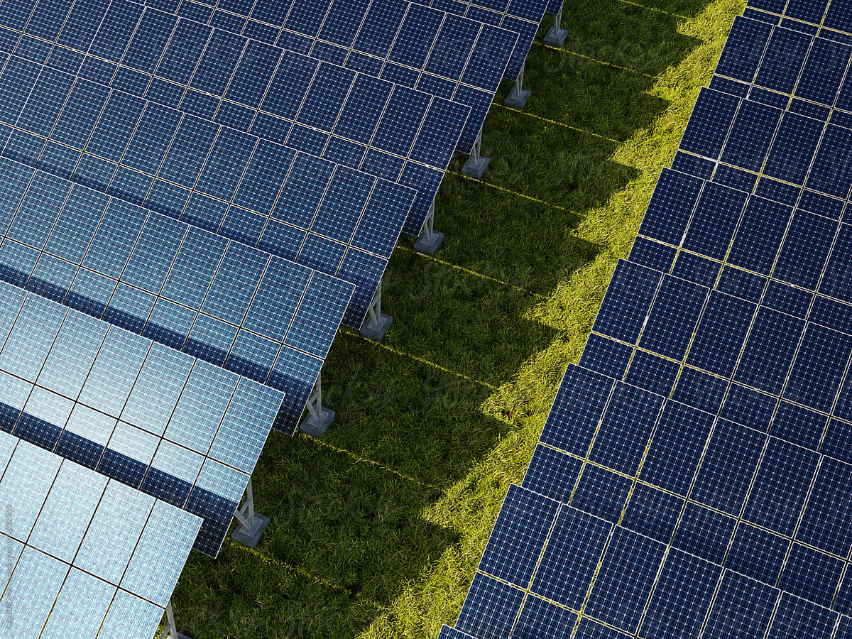 "Birds Eye View Of Solar Panels" by Stocksy Contributor "CANDID =X ...