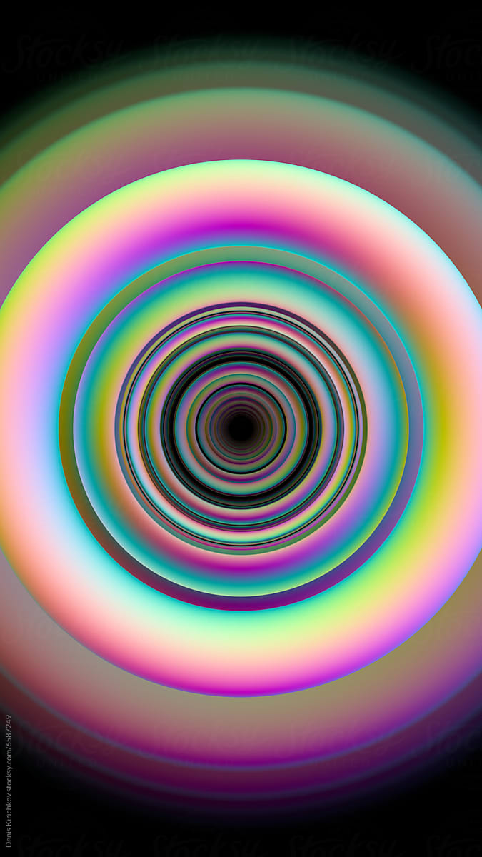 "A Bright Geometric Circles With Gradient Colors." by Stocksy ...