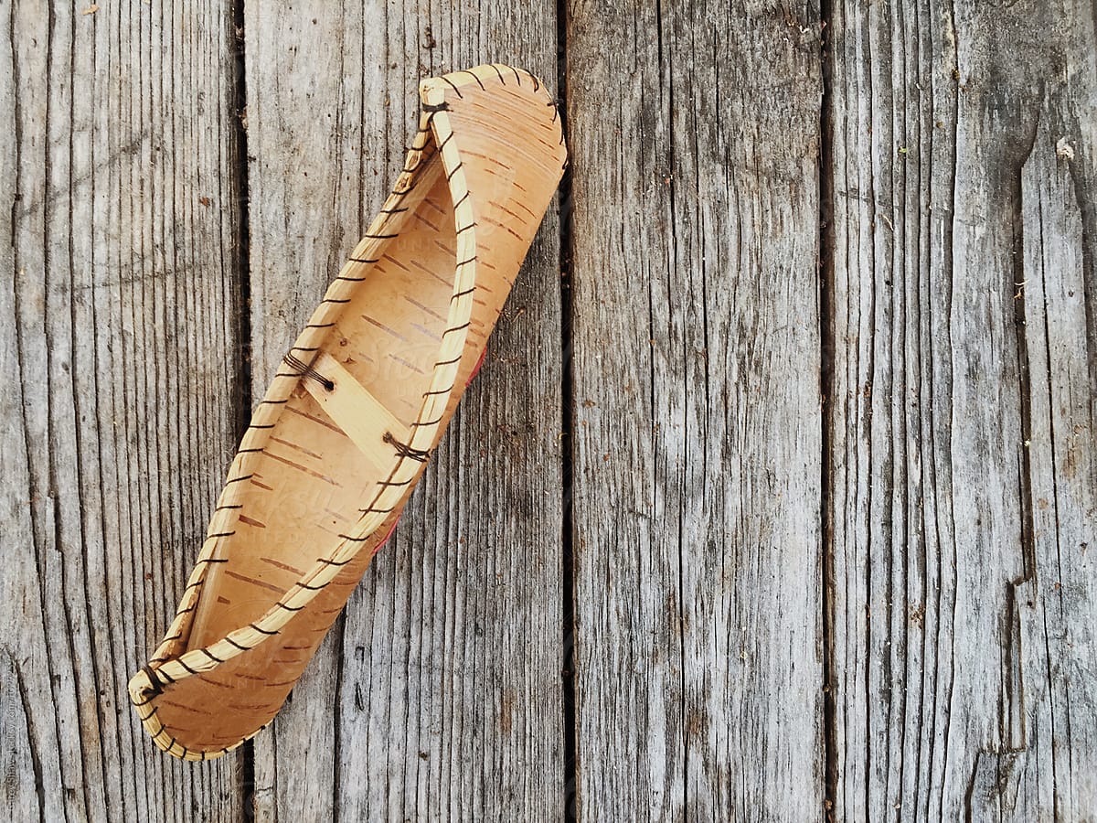 "Miniature Canoe Made Of Birch Bark" by Stocksy Contributor "Carey Shaw ...