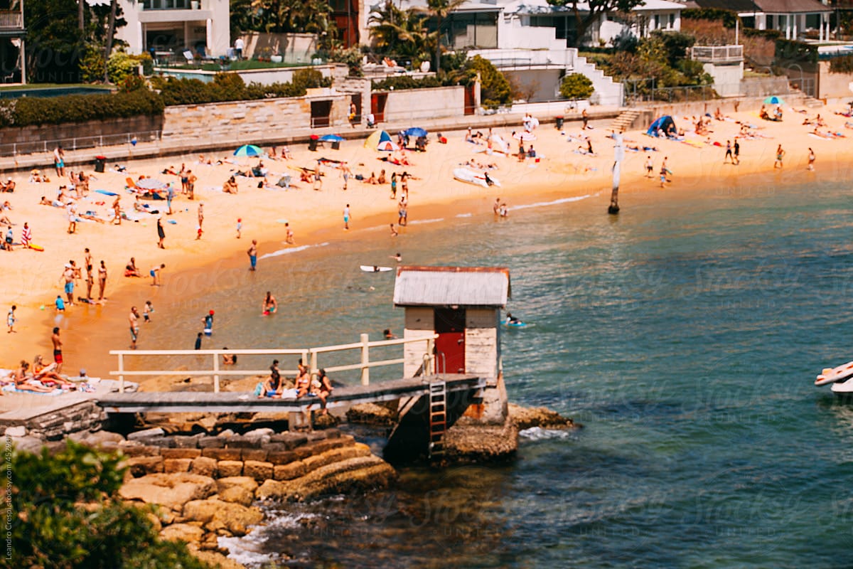 "Out Of Focus Crowded Beach Scene, Bondi Beach, Australia" by Stocksy ...