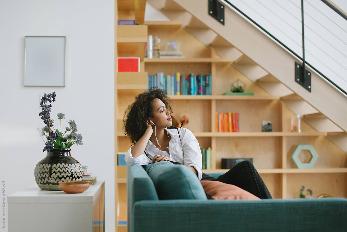 "Young Woman Relaxing At Home" by Stocksy Contributor "Lauren Lee ...