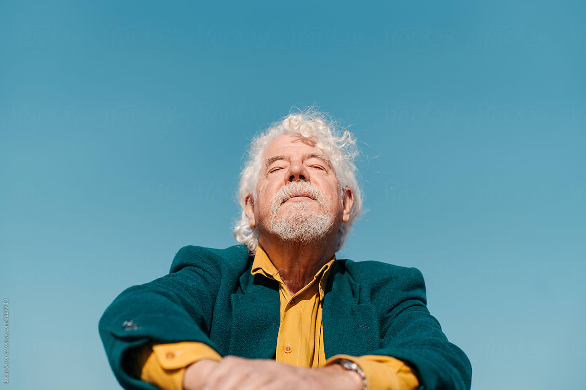 "Introspective Senior Man Peaceful Portrait" by Stocksy Contributor ...