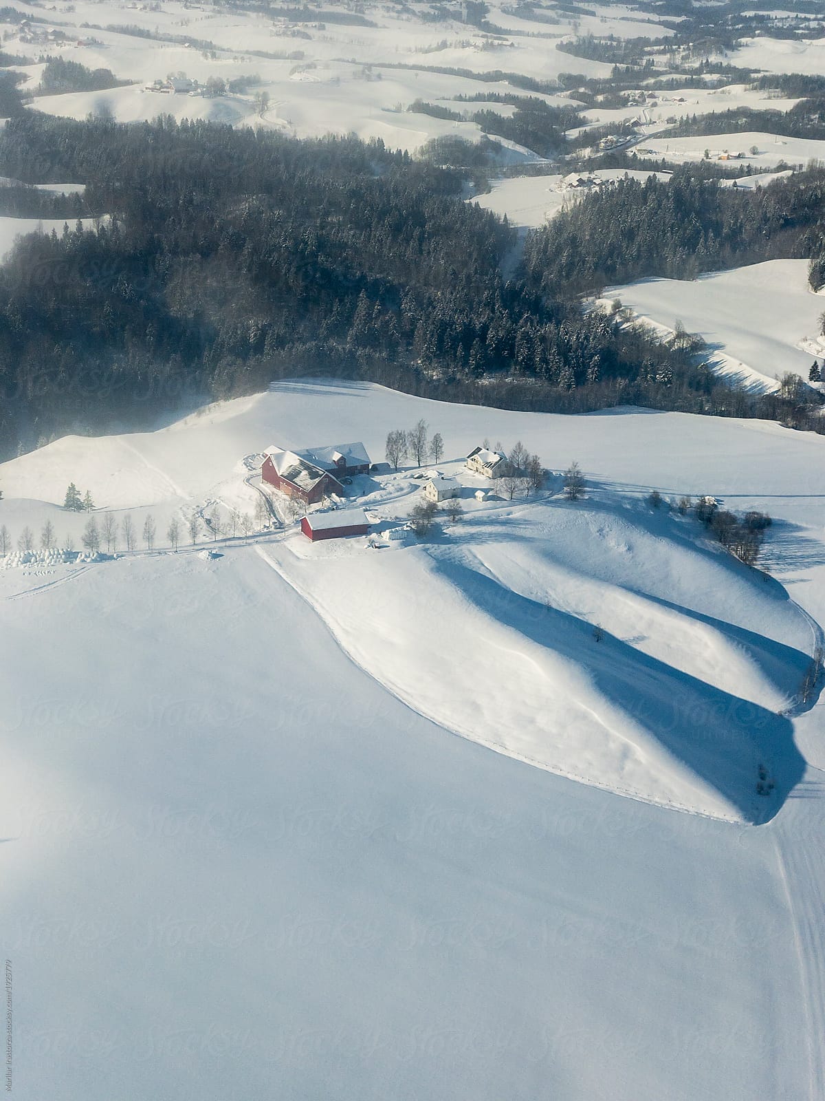 "View Of A Rural Snowy Area From An Airplane" by Stocksy Contributor ...