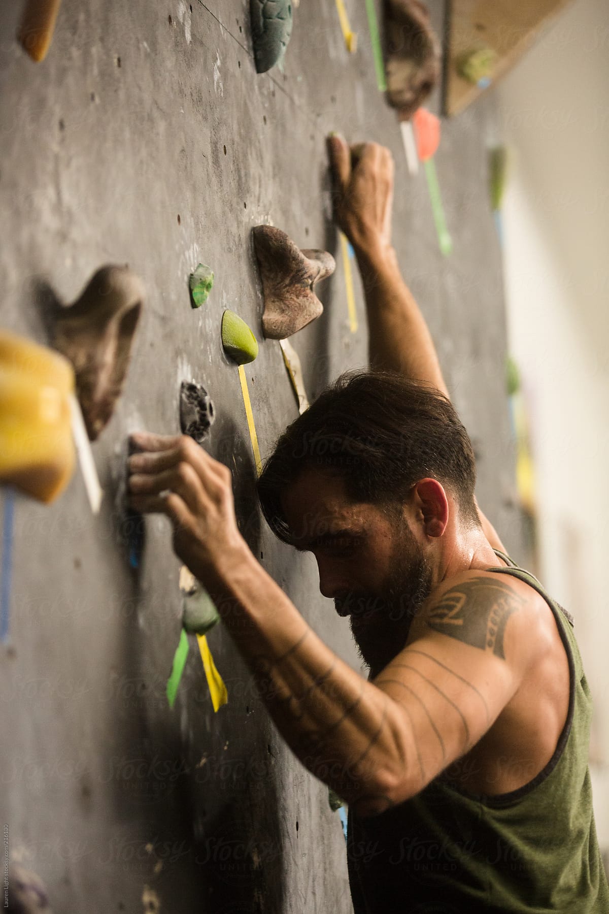 "Rock Climbing Wall Gym" by Stocksy Contributor "Lauren Light" - Stocksy