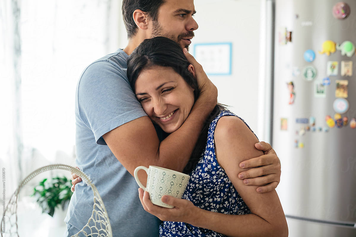 "Happy Couple Having Coffee At Home" by Stocksy Contributor "Aleksandar ...