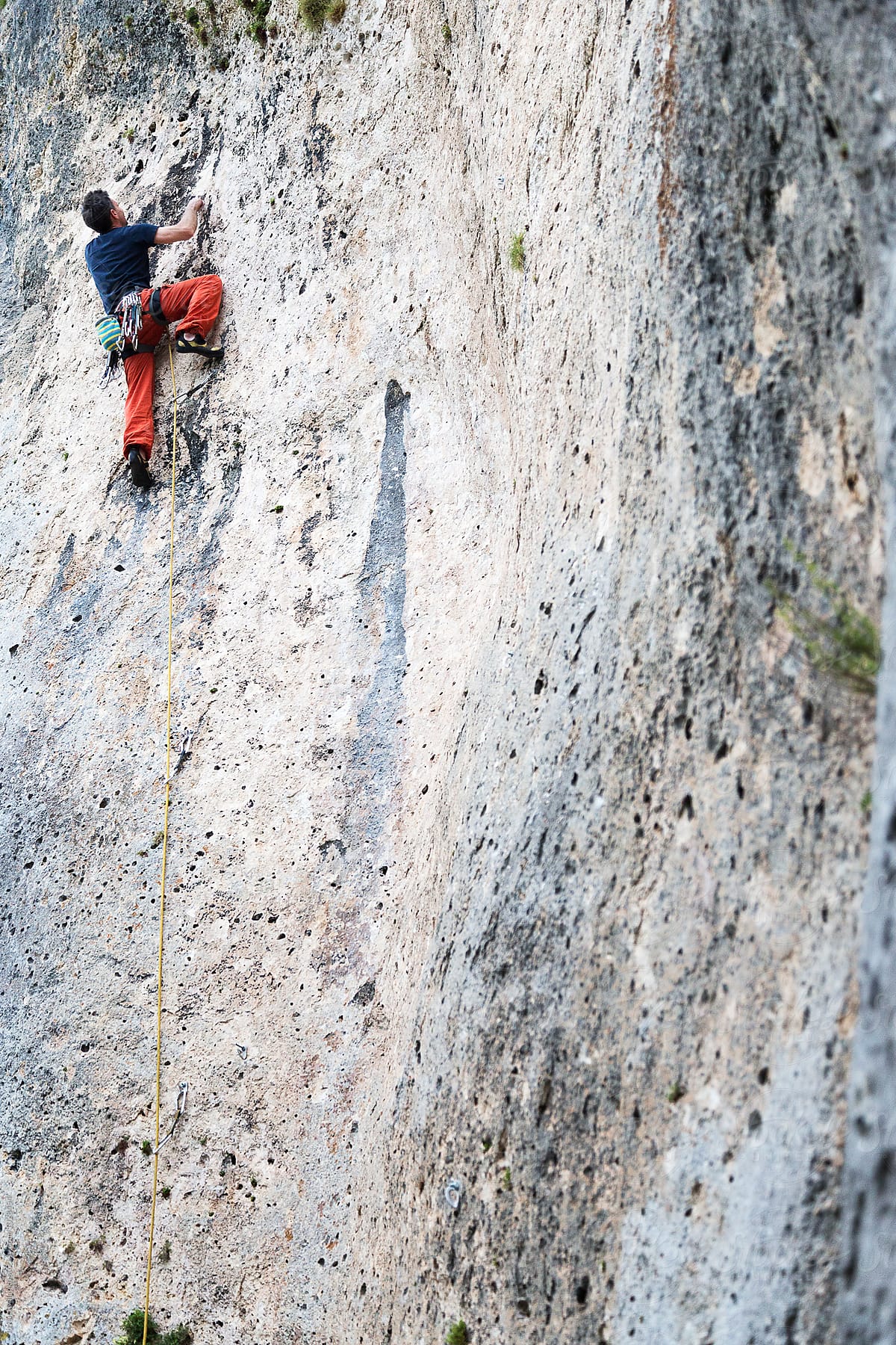"Rock Climber Climbing A Vertical Wall Outdoors" by Stocksy Contributor ...