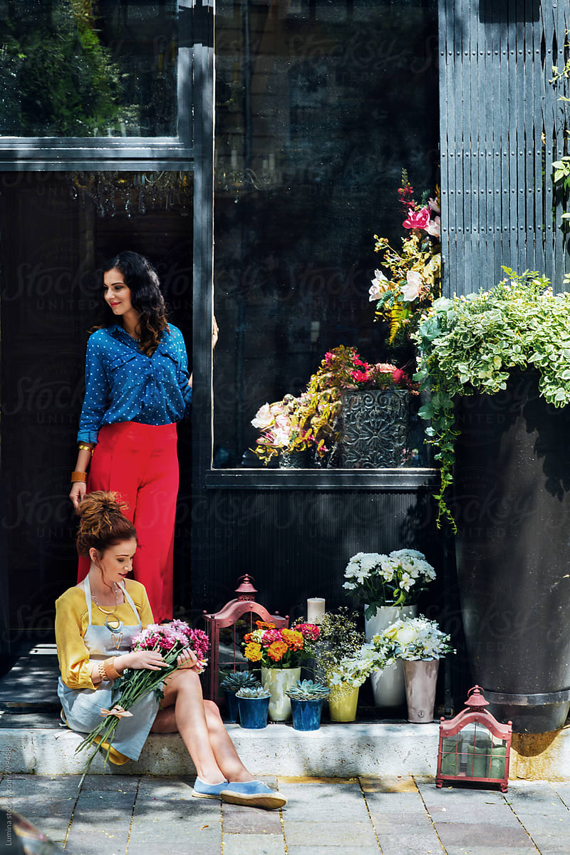 "Florists Working At A Flower Shop" by Stocksy Contributor "Lumina ...