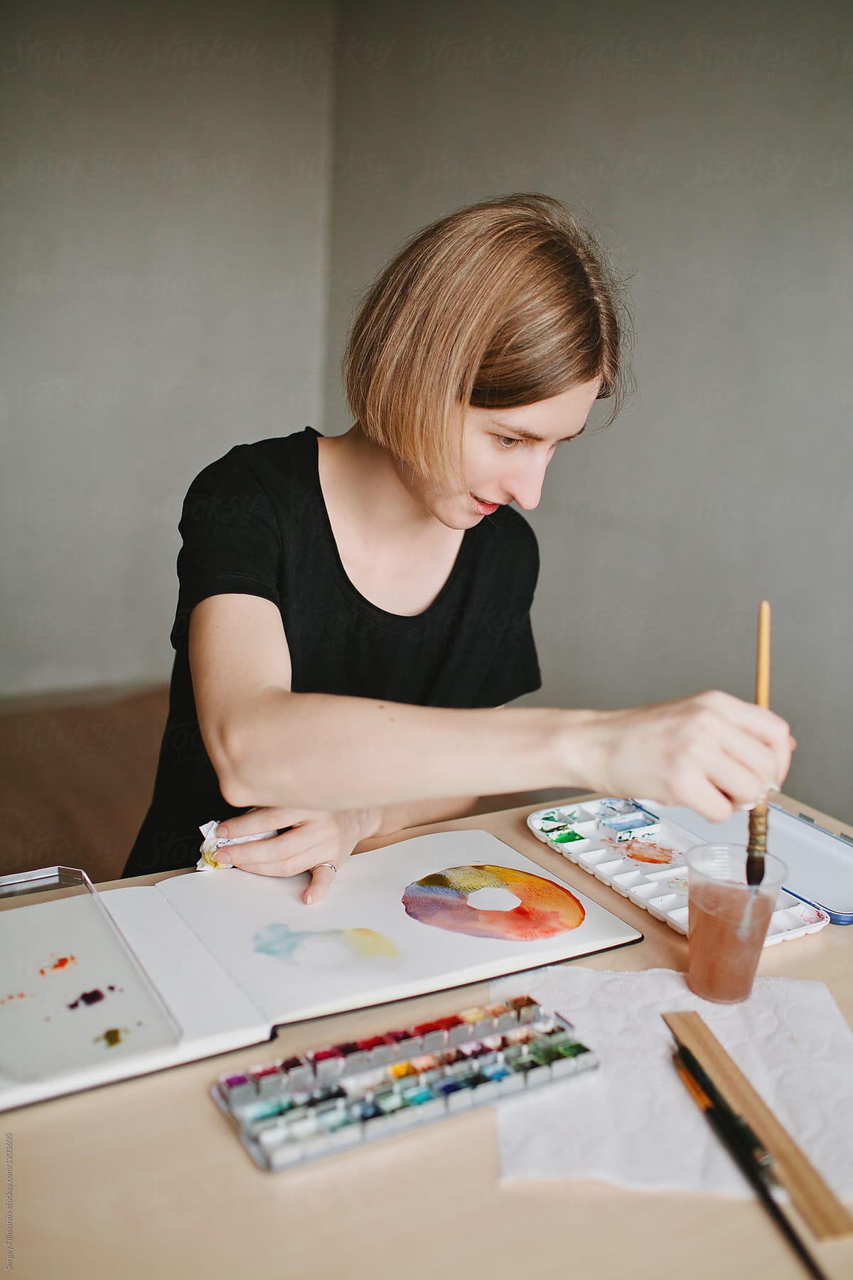 "Professional Female Artist Working" by Stocksy Contributor "Serge ...