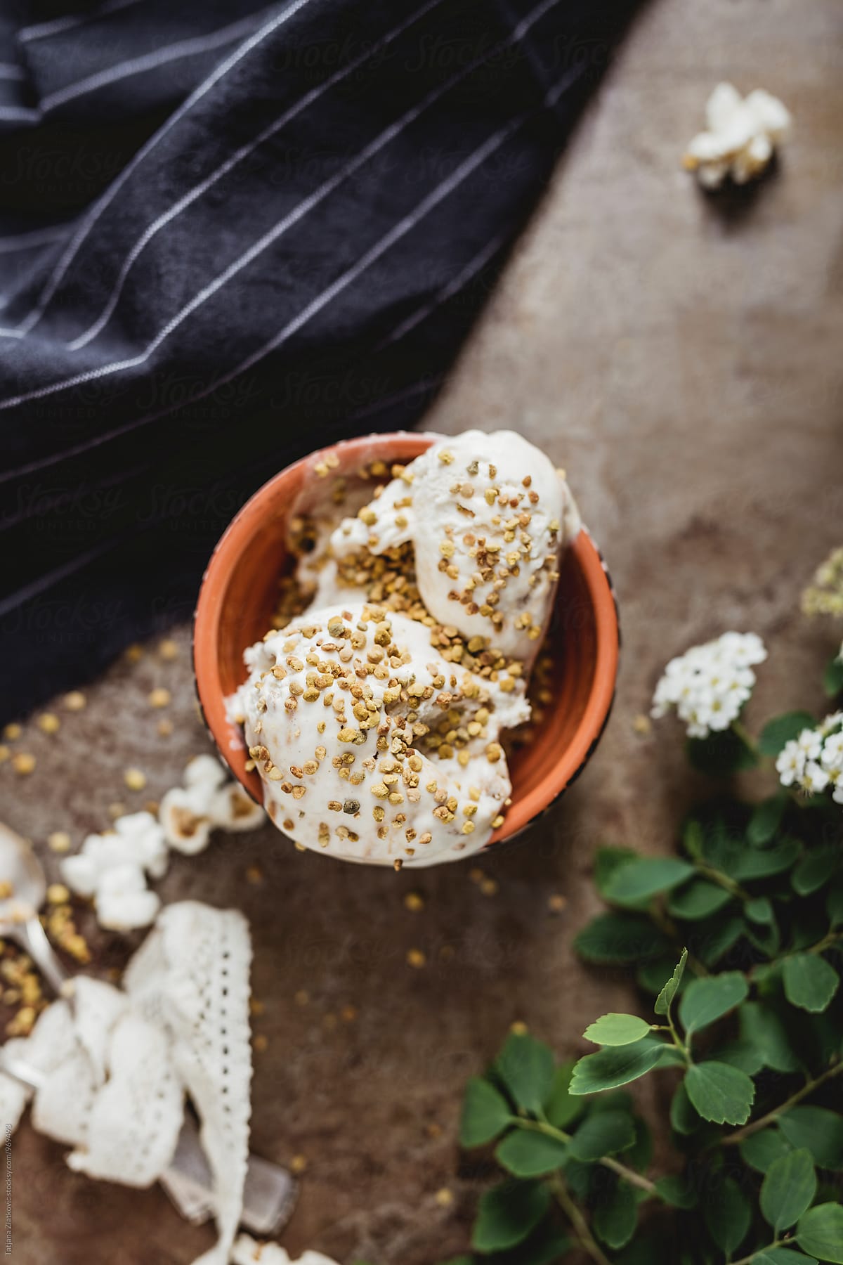 "Caramel Ice Cream With Pollen" by Stocksy Contributor "Tatjana ...