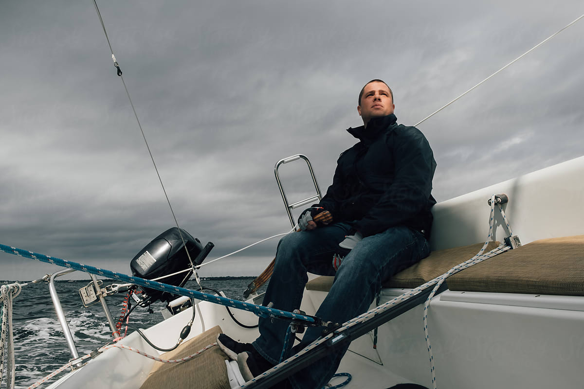 "Portrait Of Man Sailing On A Boat" by Stocksy Contributor "Maryanne ...