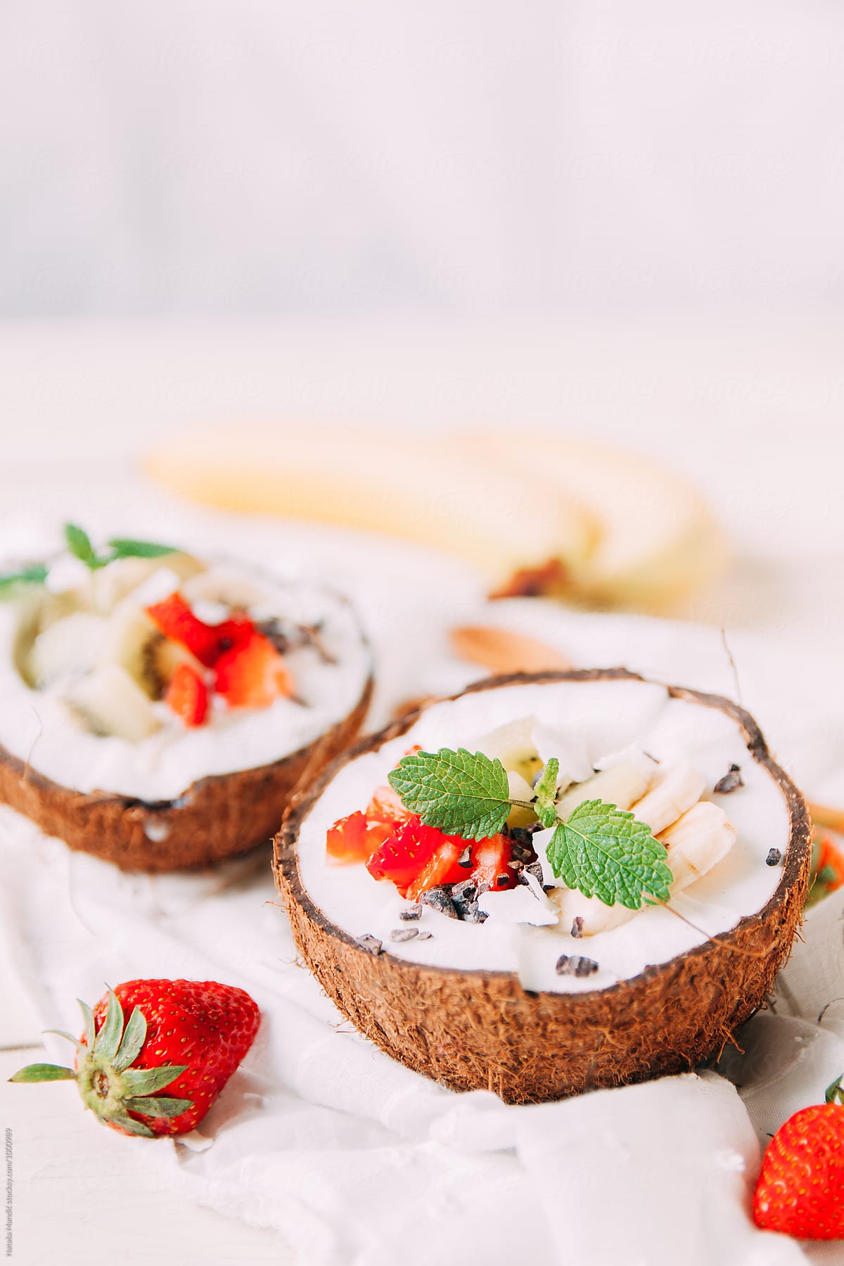 "Breakfast In A Coconut" by Stocksy Contributor "Nataša Mandić" - Stocksy