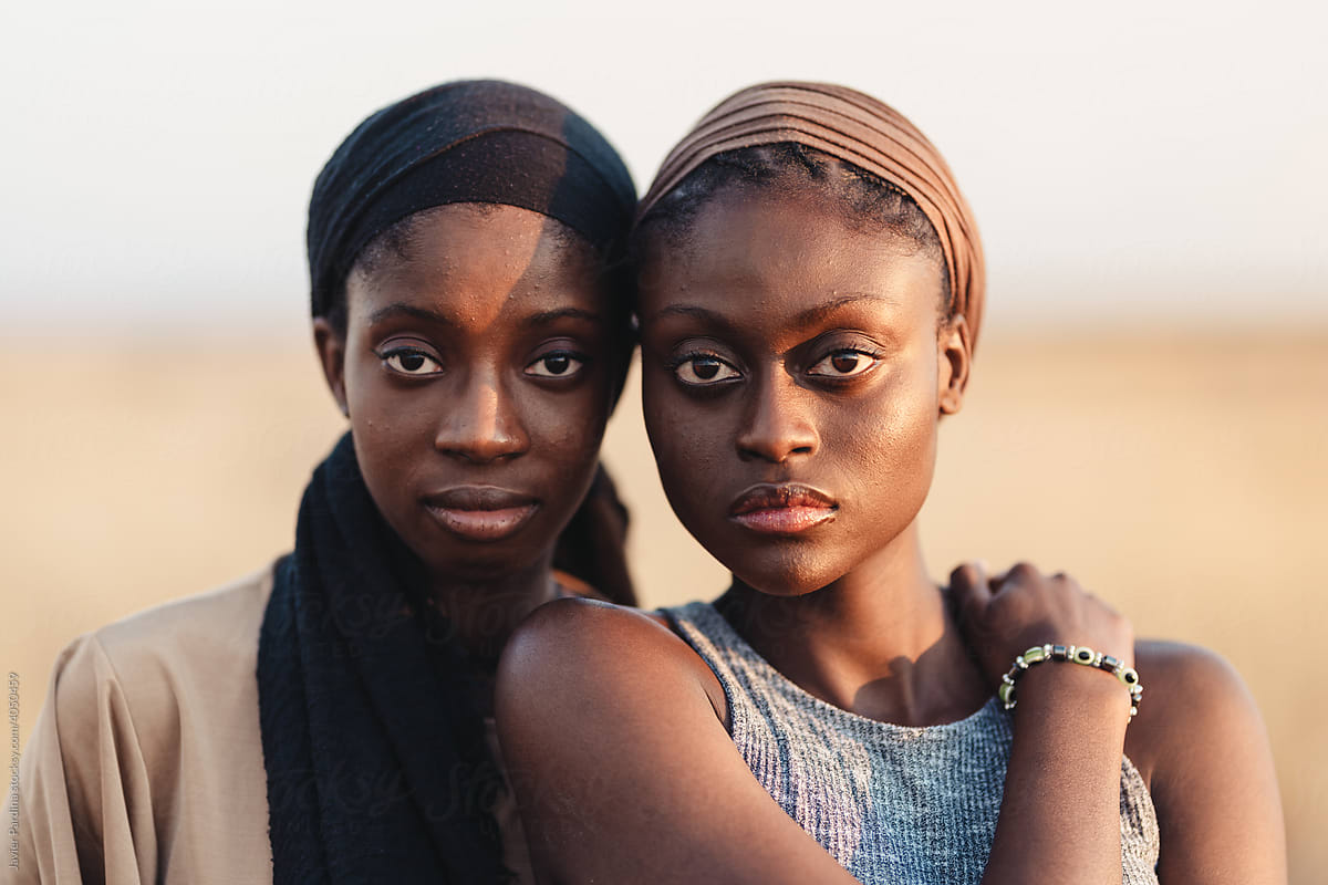 "Close Portrait Of Two Young African Women" by Stocksy Contributor ...