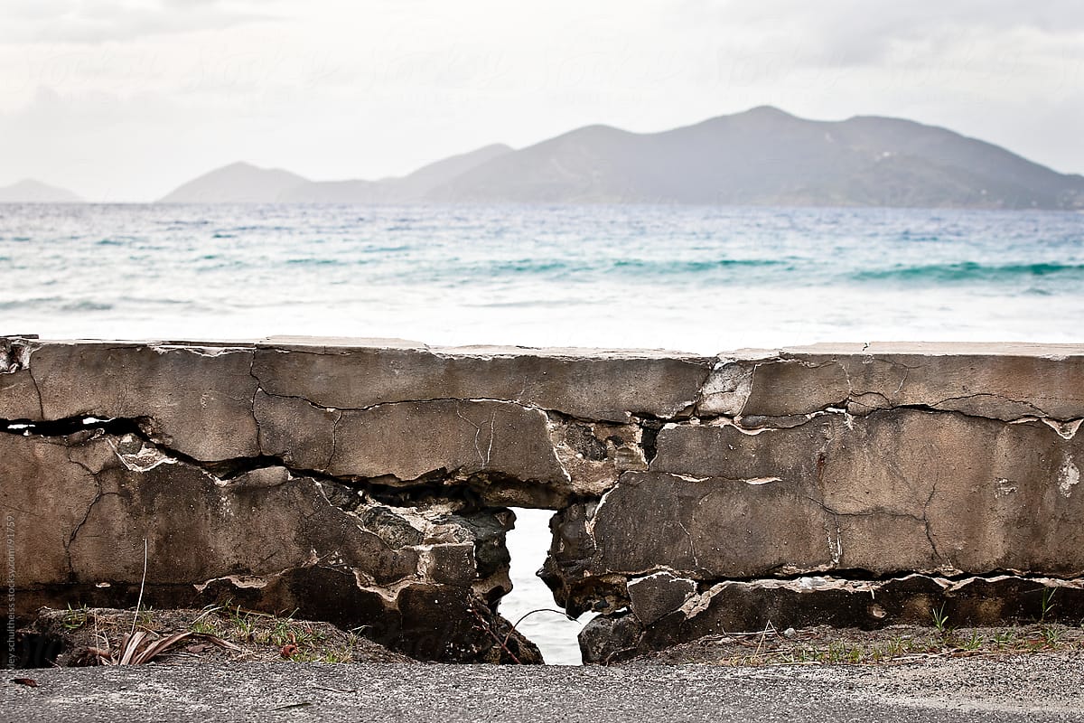 "Cracked Broken Coastal Wall" by Stocksy Contributor "Anya Brewley ...