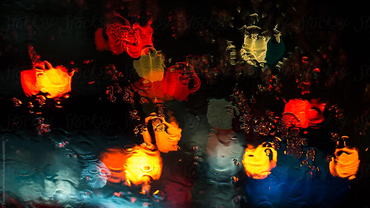 "Rainy Night And Bright Lights" by Stocksy Contributor "Lawrence Del ...